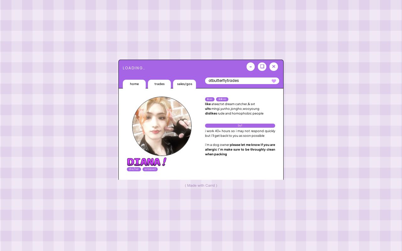 Otbutterflytrades trades and sale info